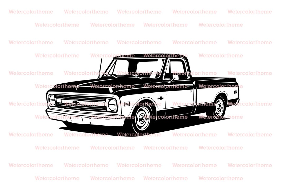 Chevrolet C10 Svg,c10 Outline Svg,chevy C10 Dxf,chevy C10 Truck Svg,c10 ...