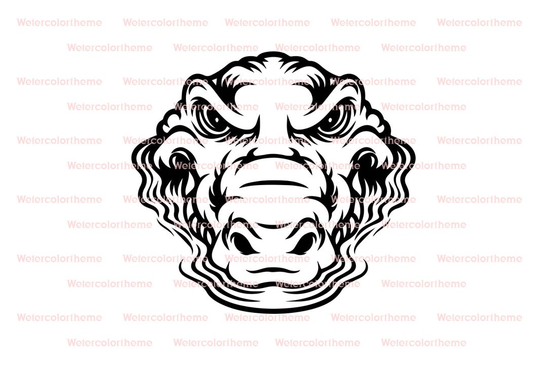 Alligator Head Svg,alligator Face Svg,alligator Face Clipart,crocodile ...