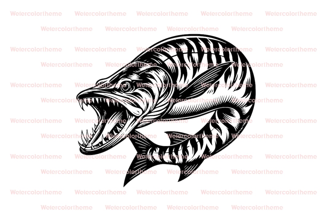 Muskellunge Svg,muskie Svg,musky Svg,musky Fish Svg,muskie Outline Svg ...
