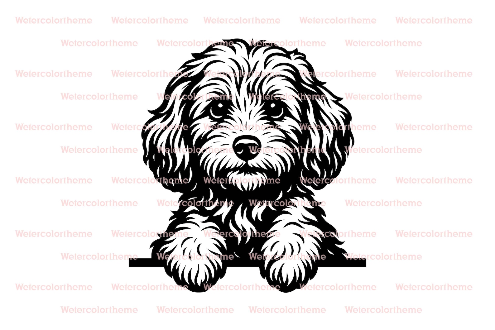 Peeking Cavapoo Svg,cavapoo Face Clipart,cavapoo Svg,cute Cavapoo Svg ...