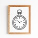 Pocket Watch Svg,pocket Watch Line Art Svg,pocket Watch Clipart Svg ...