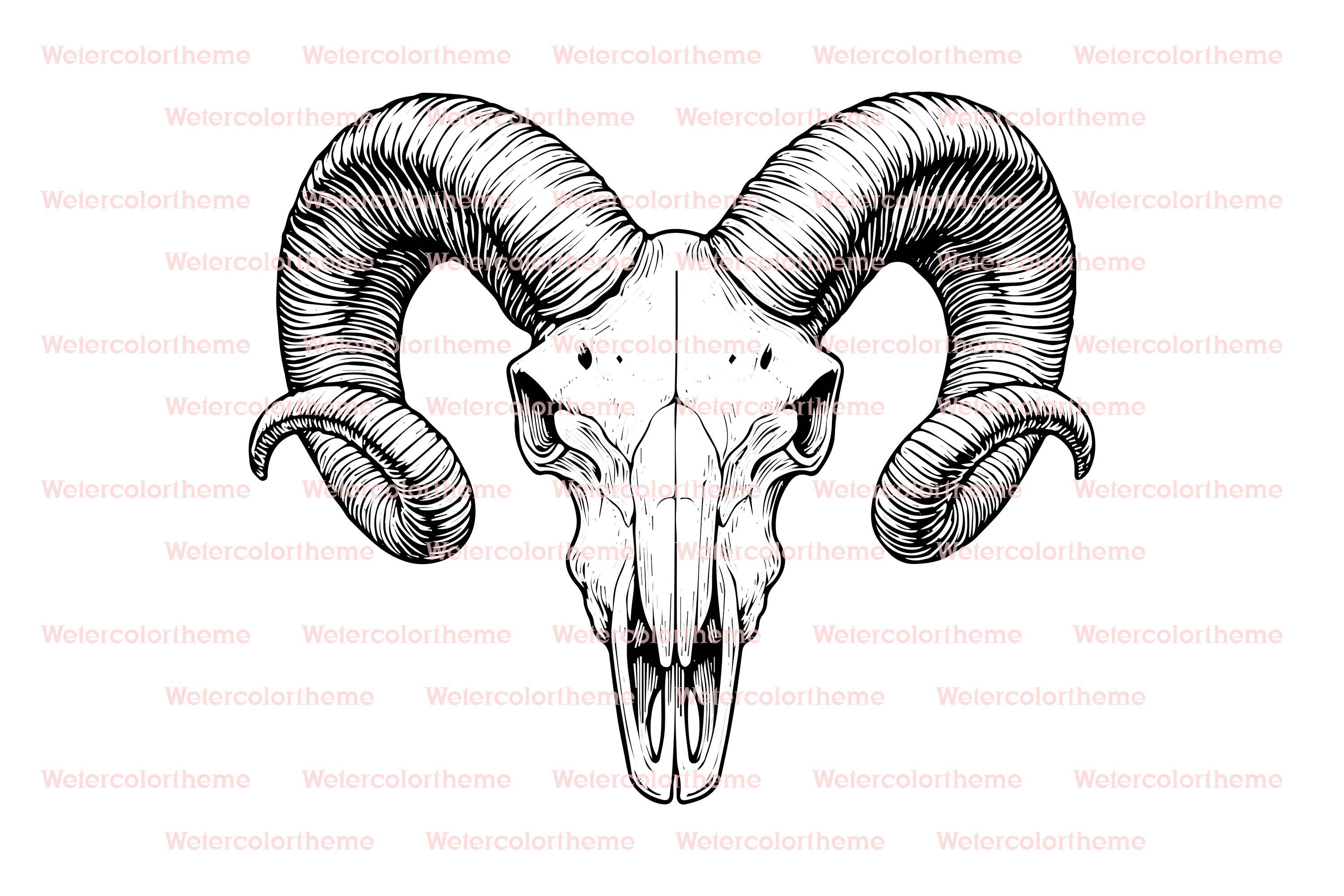 Ram Skull Svg,ram Skull Clip Art,ram Skull Cut File,ram Head Cut File ...