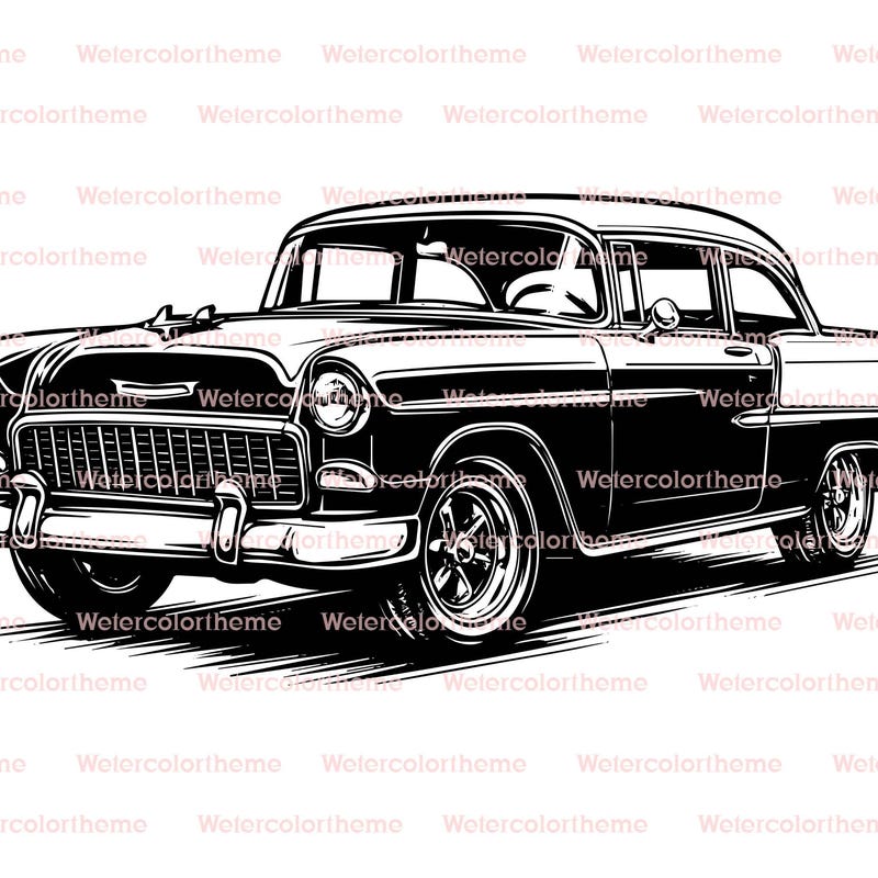 1955 Chevy Bel Air Svg - Etsy