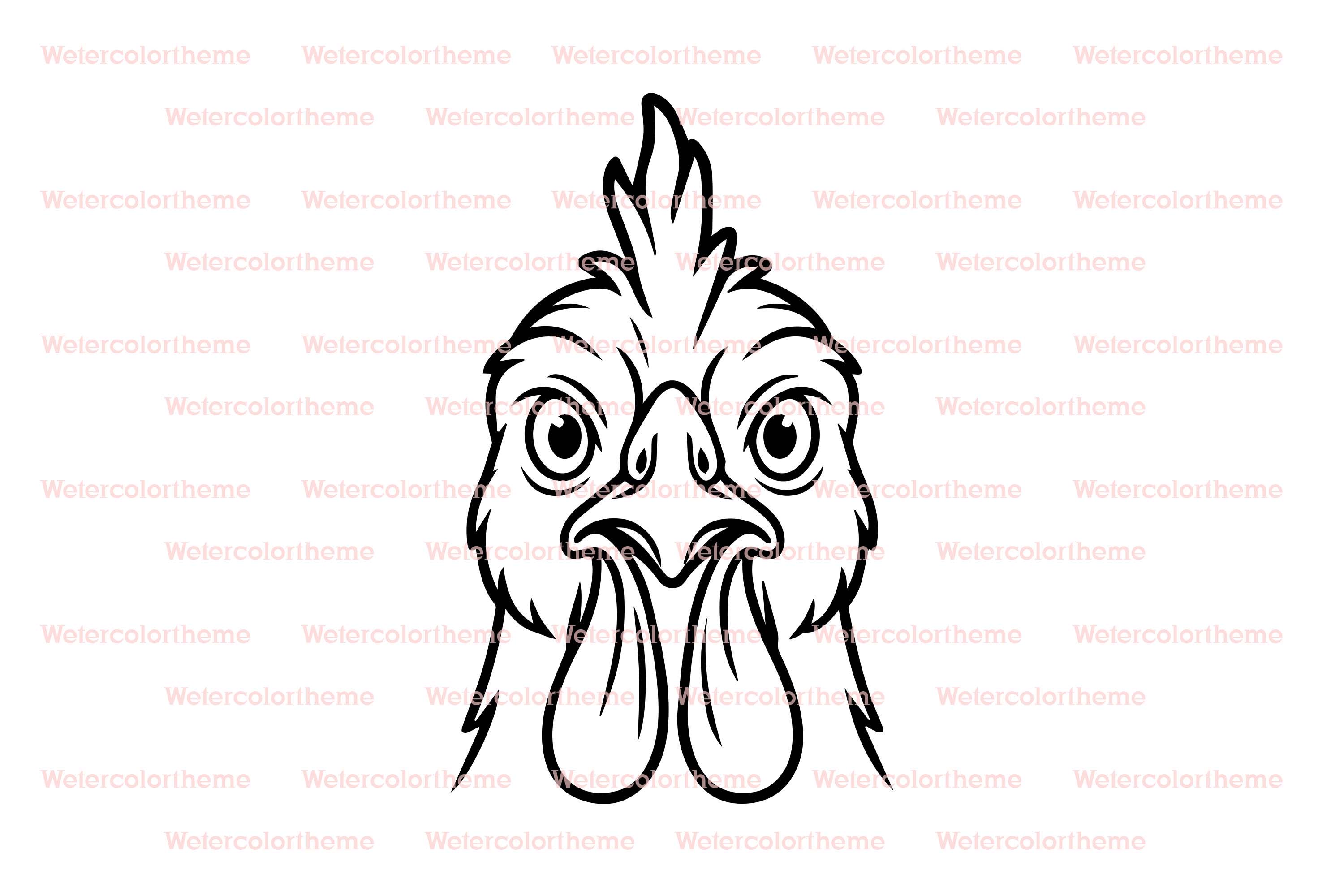 Chicken Clipart Cute,chicken Clipart,chicken Head Clipart,chicken Cute ...