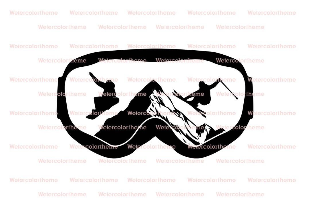 Snowboard Goggle Svg,snow Goggles Svg,snow Goggle Clipart,ski Goggles ...