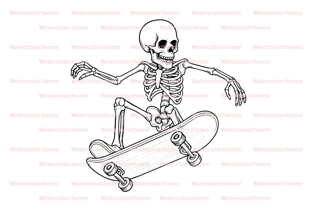 Skateboard Skeleton Svg,skull Skateboard Svg,skull Skates Svg ...