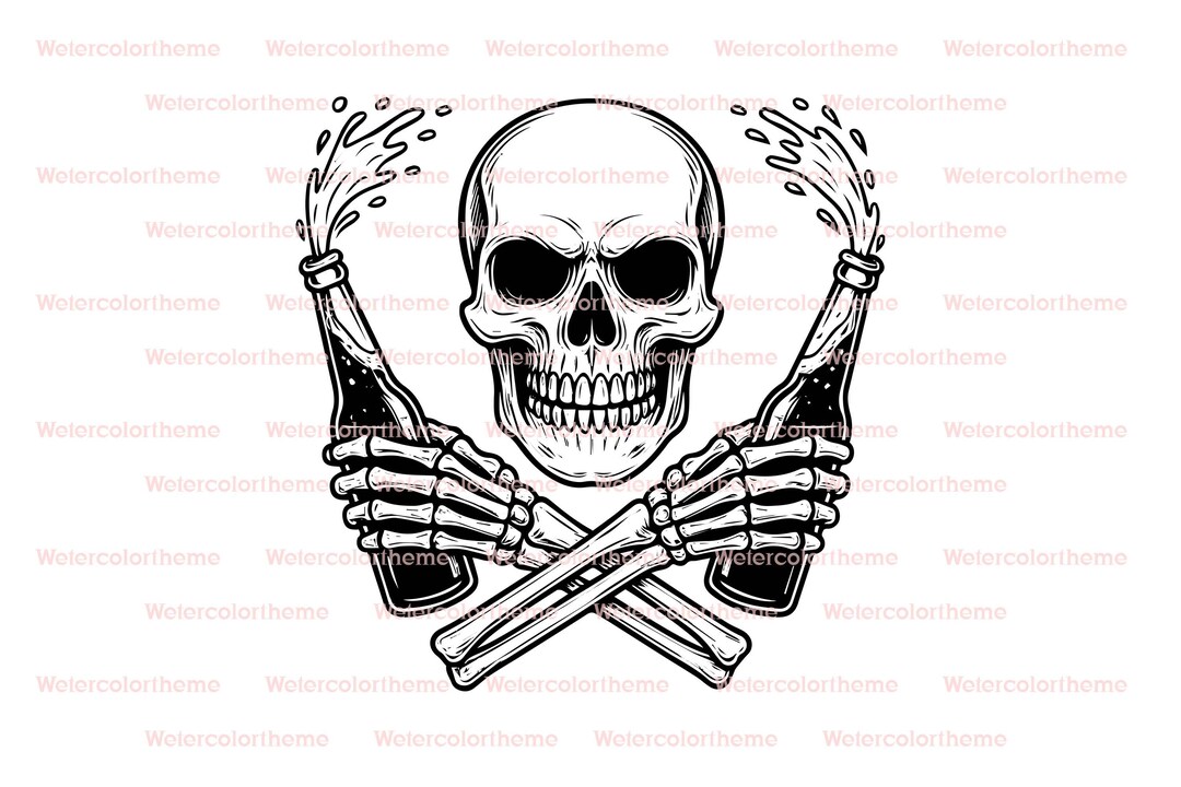 Beer With Skull and Crossbones,skull and Crossbones Beer,skeleton Beer ...