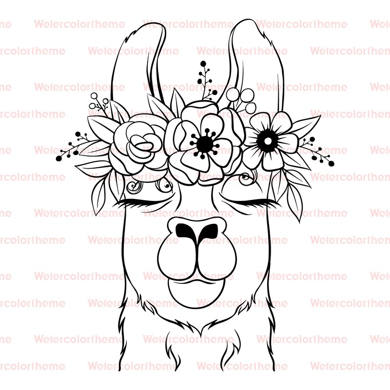 Llama Flower Crown - Etsy