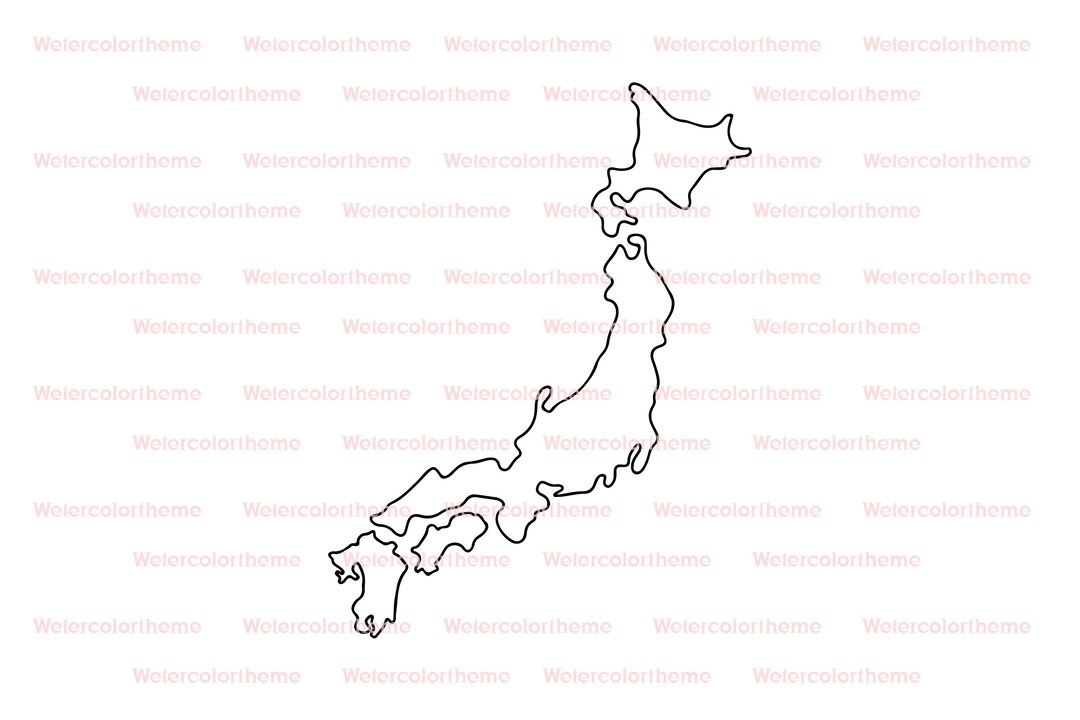 Japan Outline Svg,japan Map Svg,japan Cricut Map,japan Clipart,japan ...