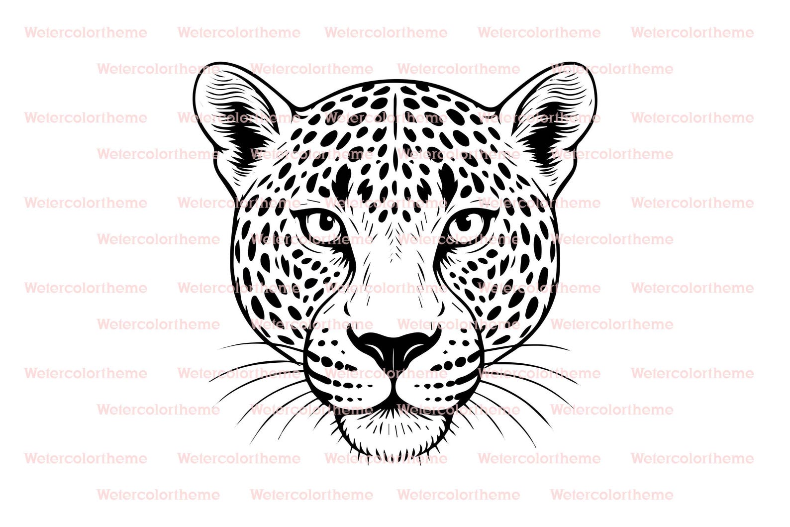 Leopard Face Svg,leopard Head Clipart,leopard Head Svg,leopard Face ...