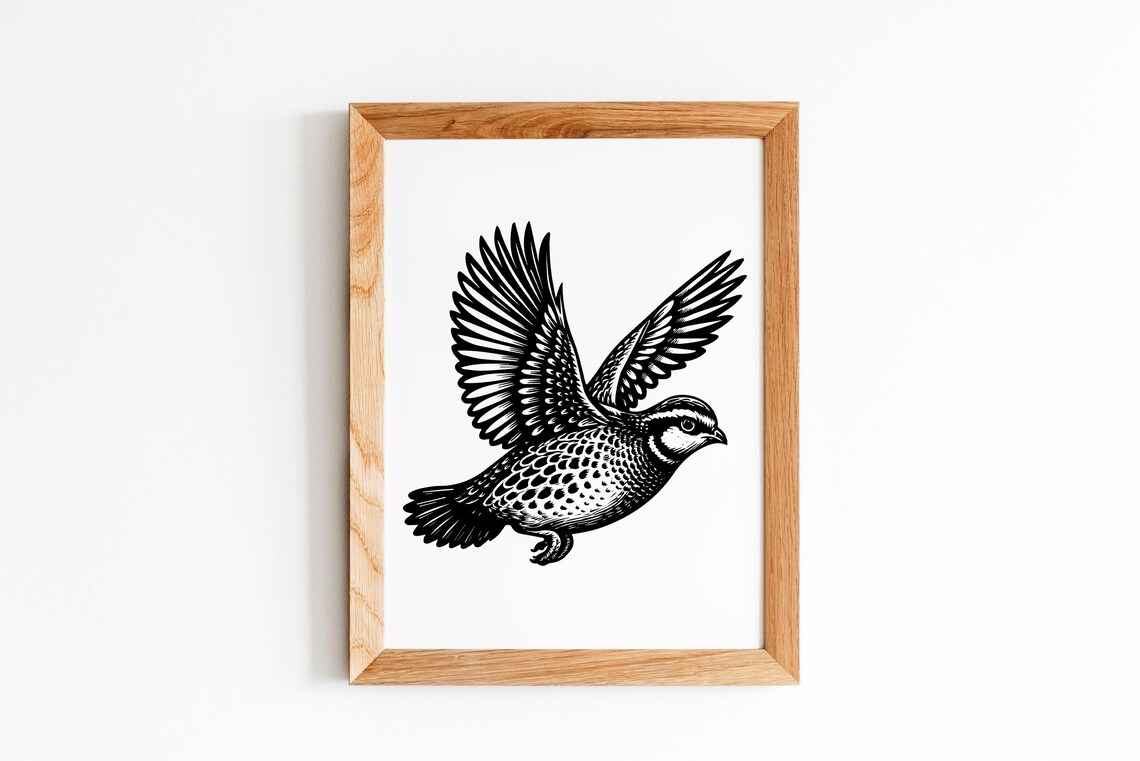 Bobwhite Quail Svg,flying Quail Svg,quail Silhouette Svg,bobwhite Quail ...