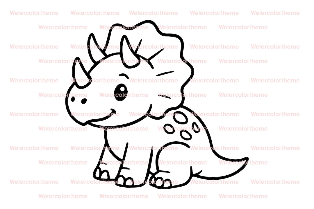 Cute Dinosaur Svg,dinosaur Line Art,dinosaur Clipart,dinosaur Outline ...