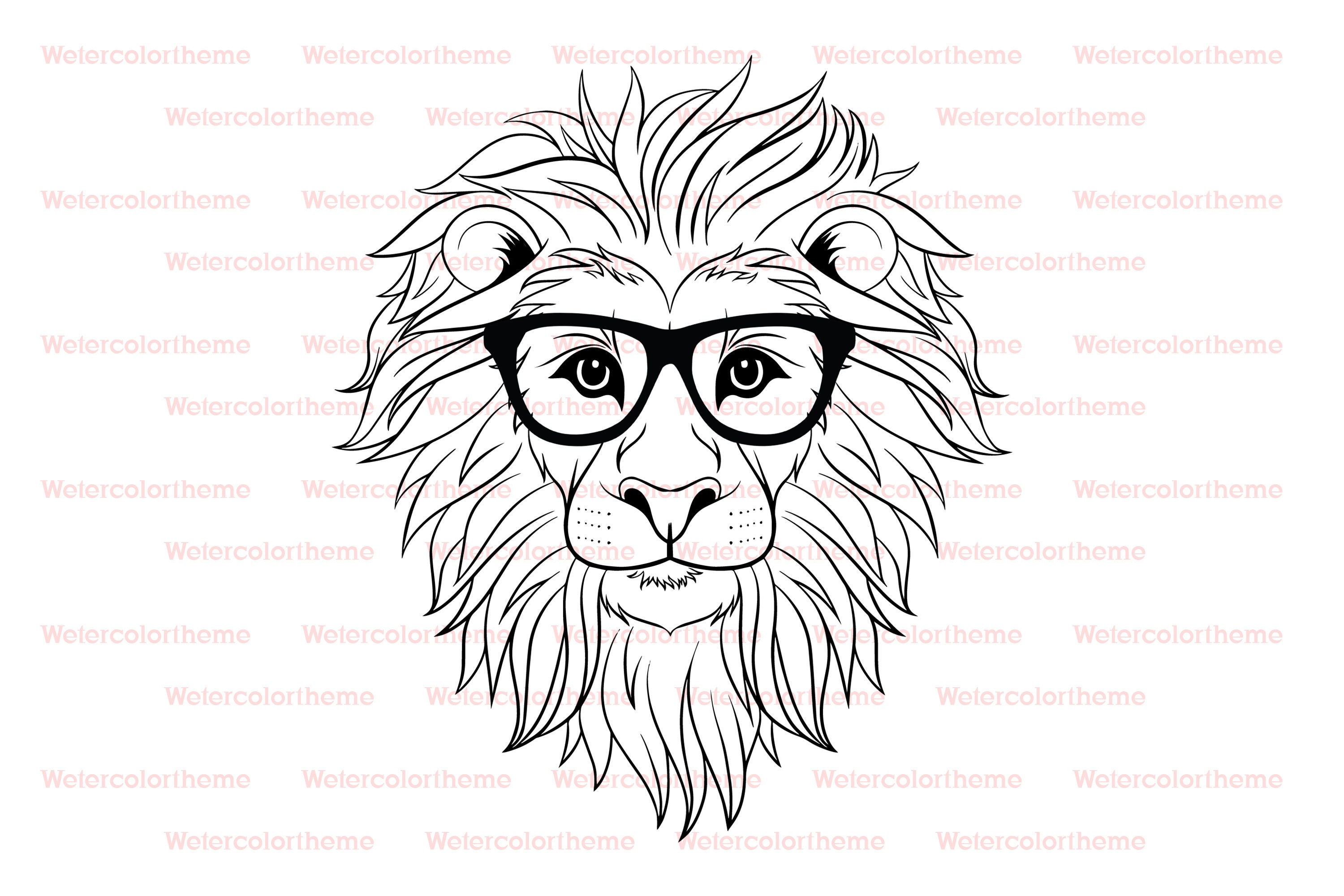 Lion With Glasses Svg,lion Glasses Svg,lion Face Svg,lion Head Svg,lion ...