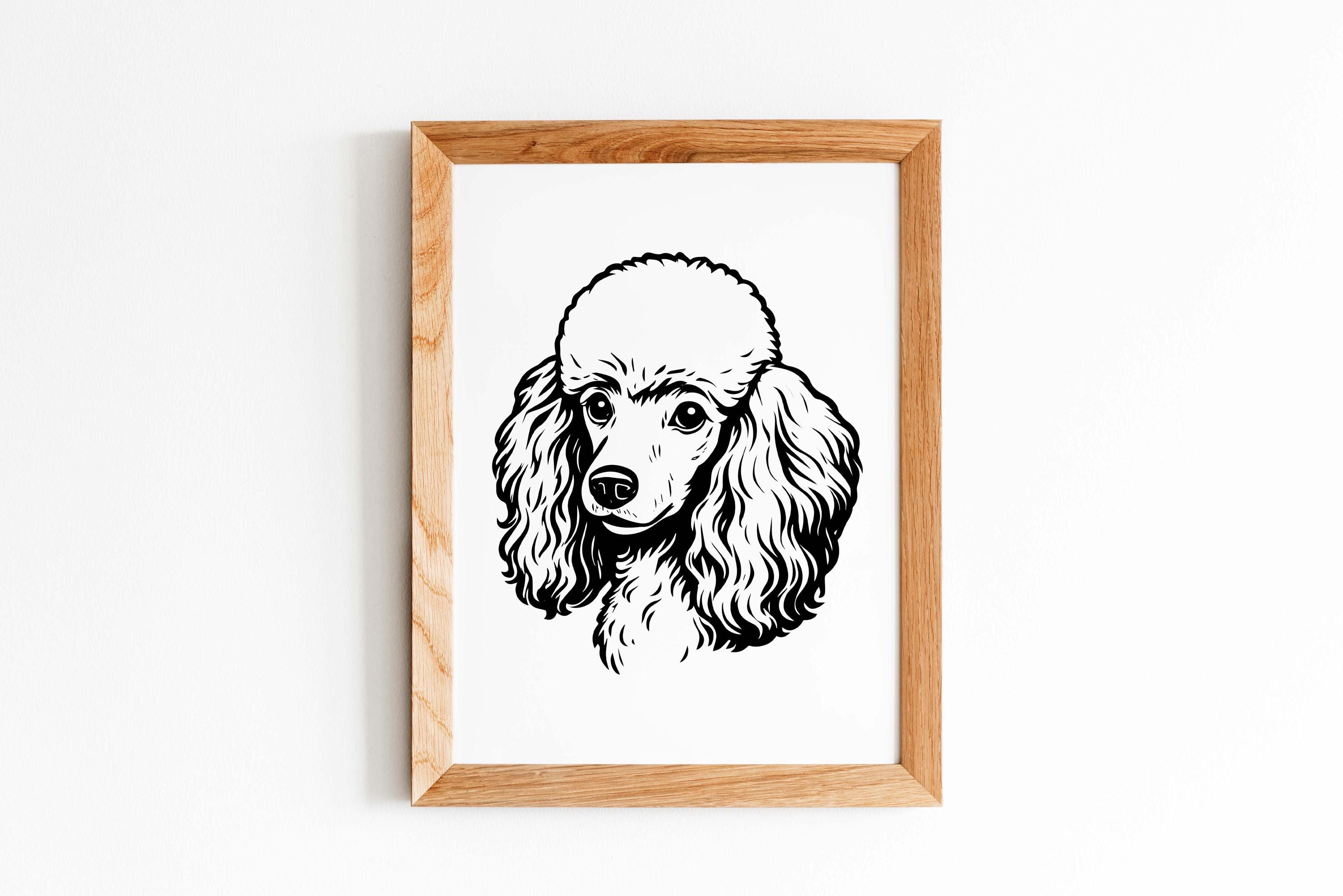 Poodle Face Clipart,poodle Head Svg,cute Poodle Svg,poodle Clipart Svg ...