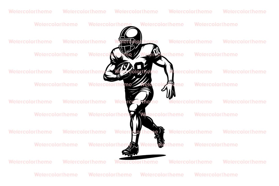 Us Football Player Svg,football Player Dxf,us Football Player Dxf ...