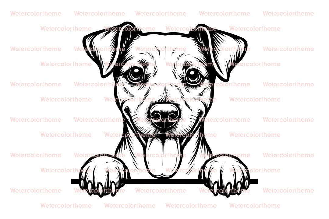 Peeking Jack Russell Svg,jack Russell Terrier Svg,jack Russell Clipart ...