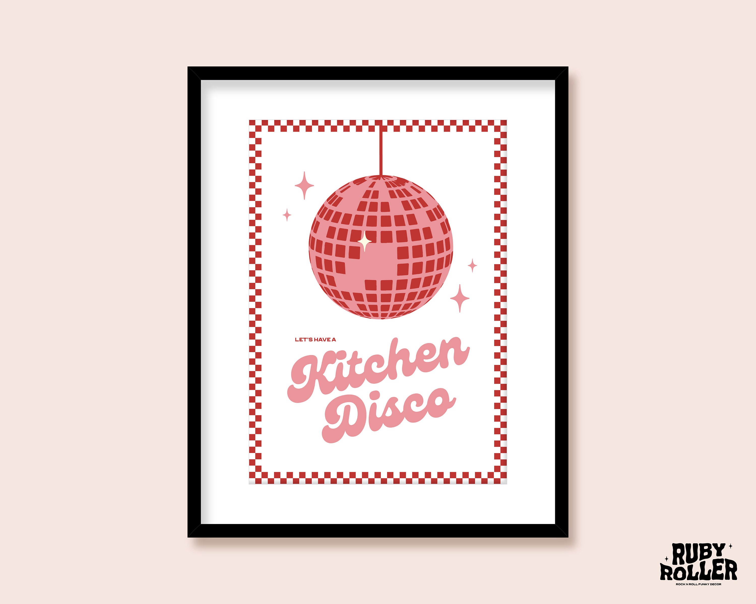 Kitchen Disco Ball Art Print A5 A4 A3 70s Funky Poster - Etsy Australia