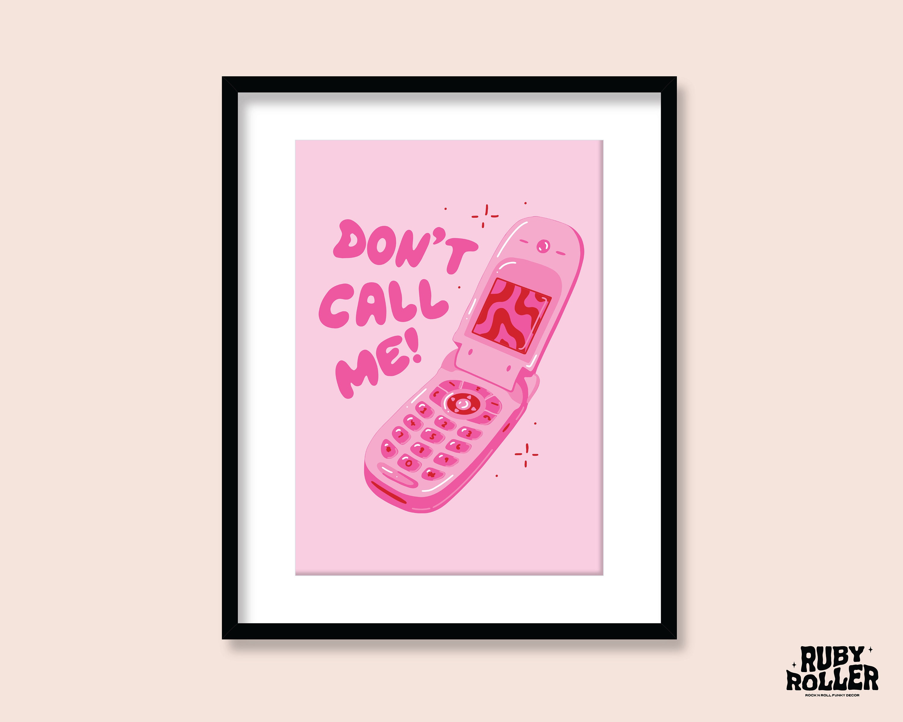 Y2K Flip Mobile Phone Art Print A5 A4 A3 Don't Call Me - Etsy