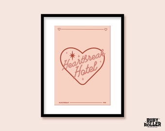 Heart Break Hotel Neon Print, Vintage Style Neon Print, Las Vegas Neons ...