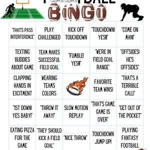 Ultimate Football Bingo: Your Game Day Companion for Fun and Excitement ...