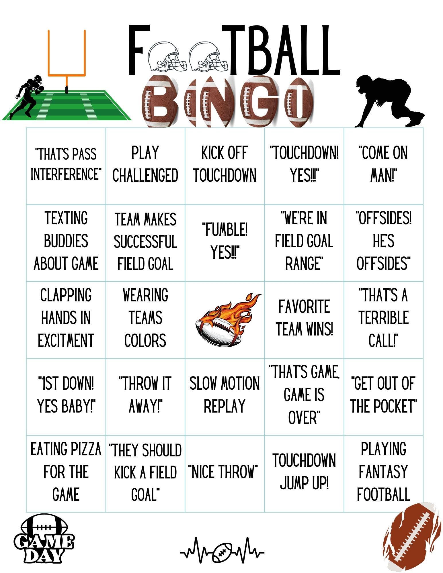 Ultimate Football Bingo: Your Game Day Companion for Fun and Excitement ...