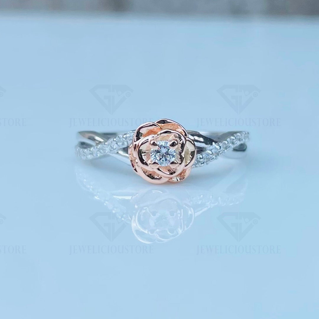 Enchanted Disney Fine Jewelry Solid Silver and 10K Rose Gold Plated ...