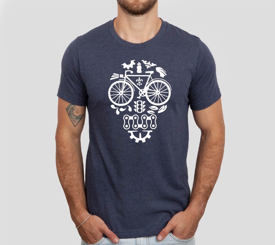 Funny Bike Shirt, Skull Bike T-shirt, Bike Lover Gift Tshirt, Cool ...