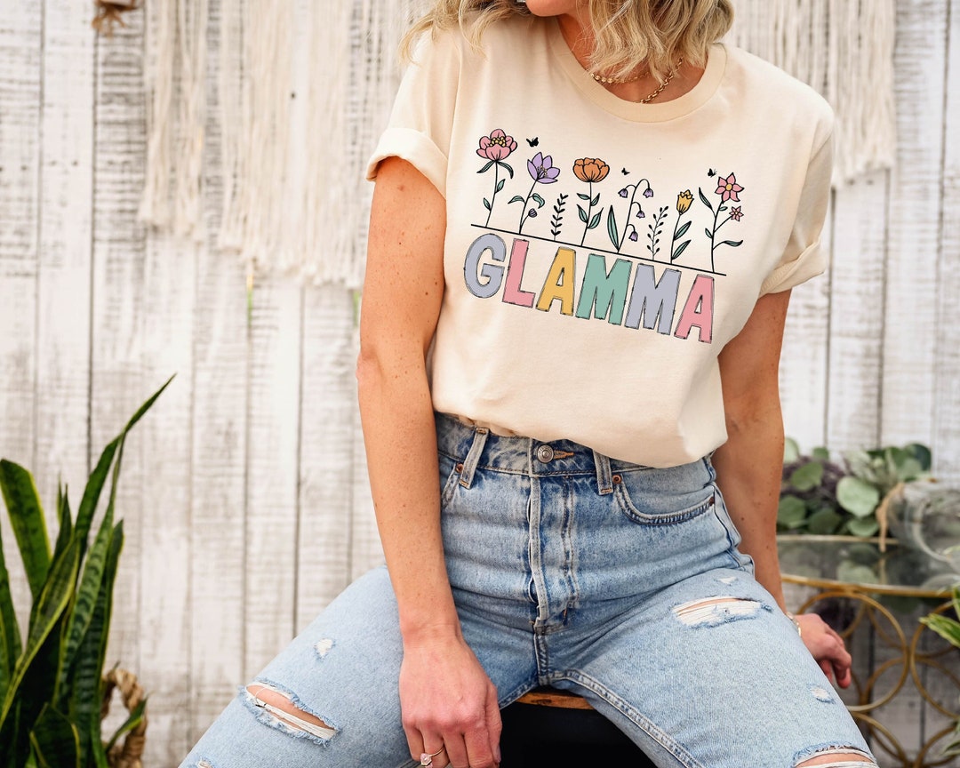 Glamma Floral Wildflower Shirt, Comfort Colors® Tee, Bella Canvas Shirt ...
