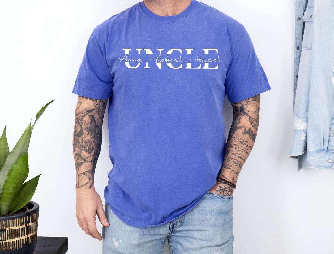 Custom Uncle Shirt, New Uncle Tshirt, Father's Day Uncle Gift Tshirt ...