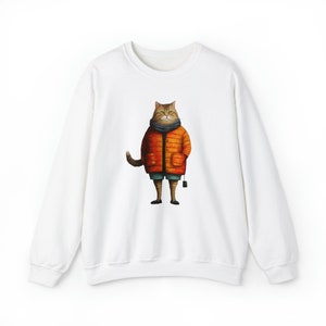 Fat Cat Sweatshirt, Funny Cold Weather Cat Sweat, Funny Cat Hooded, Cat ...