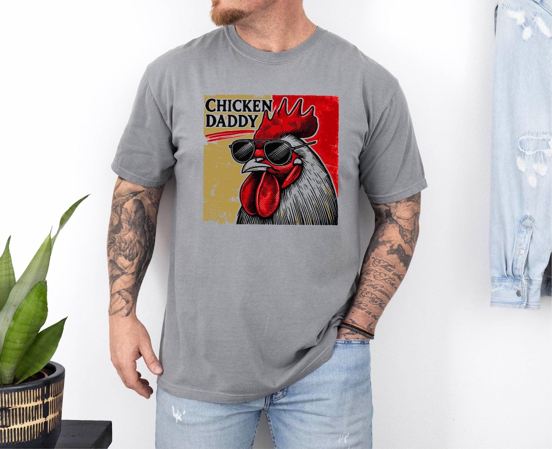 Chicken Daddy Shirt, Chicken Owner Man Gift Tshirt, Father's Day ...
