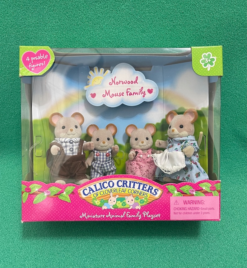 Sylvanian Families Calico Critters Vintage Flair Skunk, Norwood Mouse ...