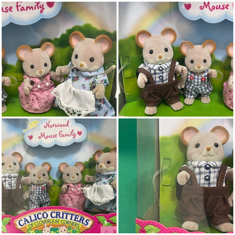 Sylvanian Families Calico Critters Vintage Flair Skunk, Norwood Mouse ...