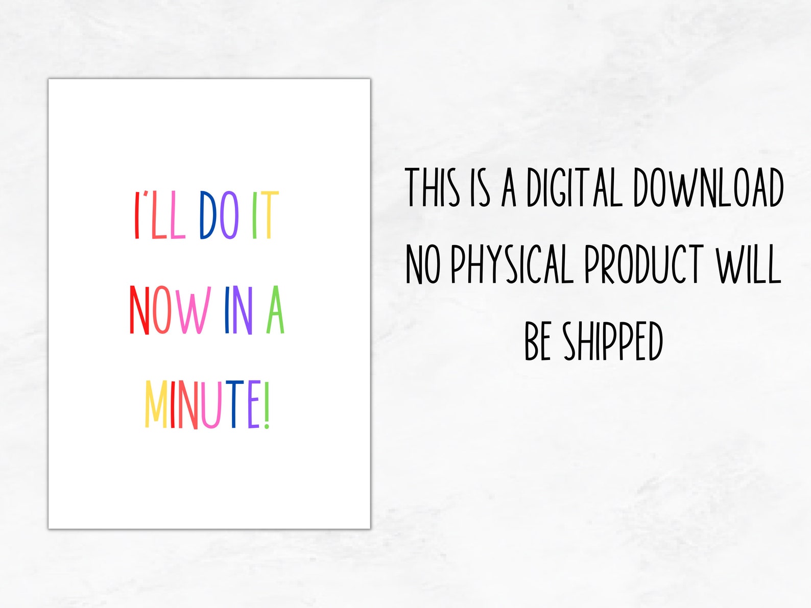 I'll Do It Now in a Minute, Welsh Wall Art Quote, Funny Welsh Saying - Etsy