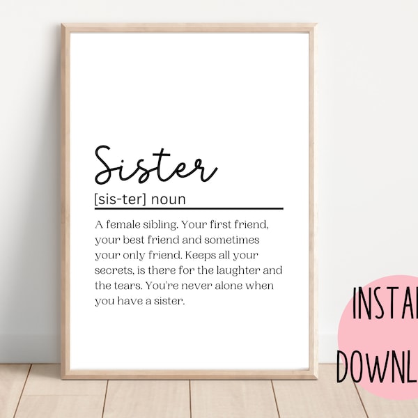 Sister Definition - Etsy