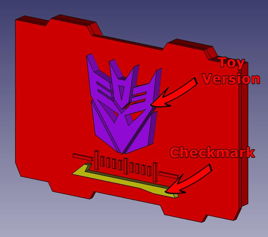 Custom Decepticon Chest Insert for Fans Toys RP-02 Acoustic Blaster ...