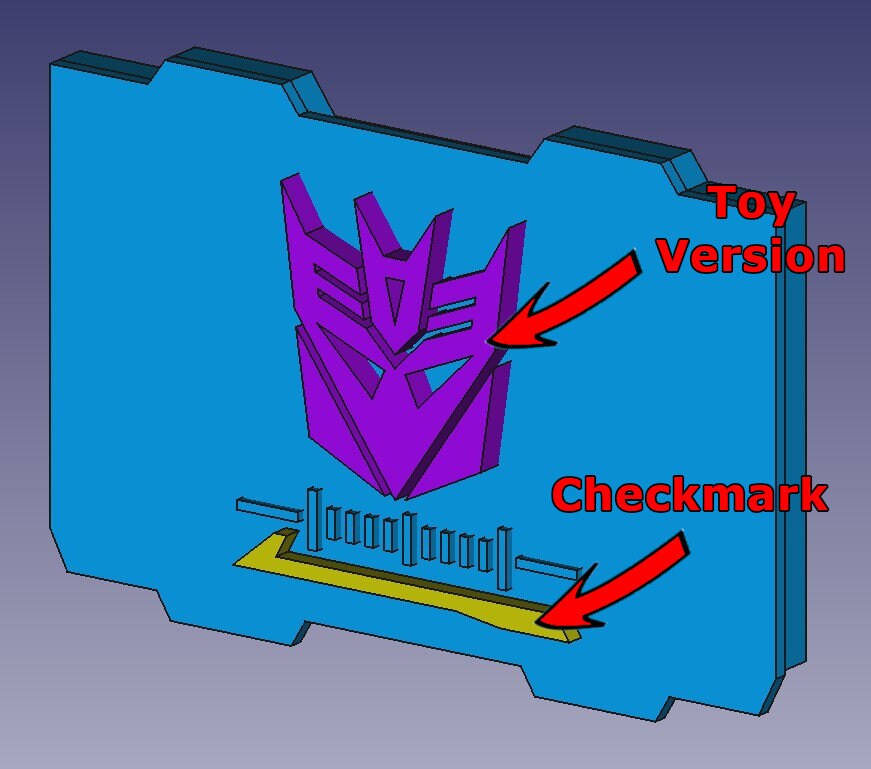 Custom Decepticon Chest Insert for Fans Toys RP-01 Acoustic Wave and RP ...