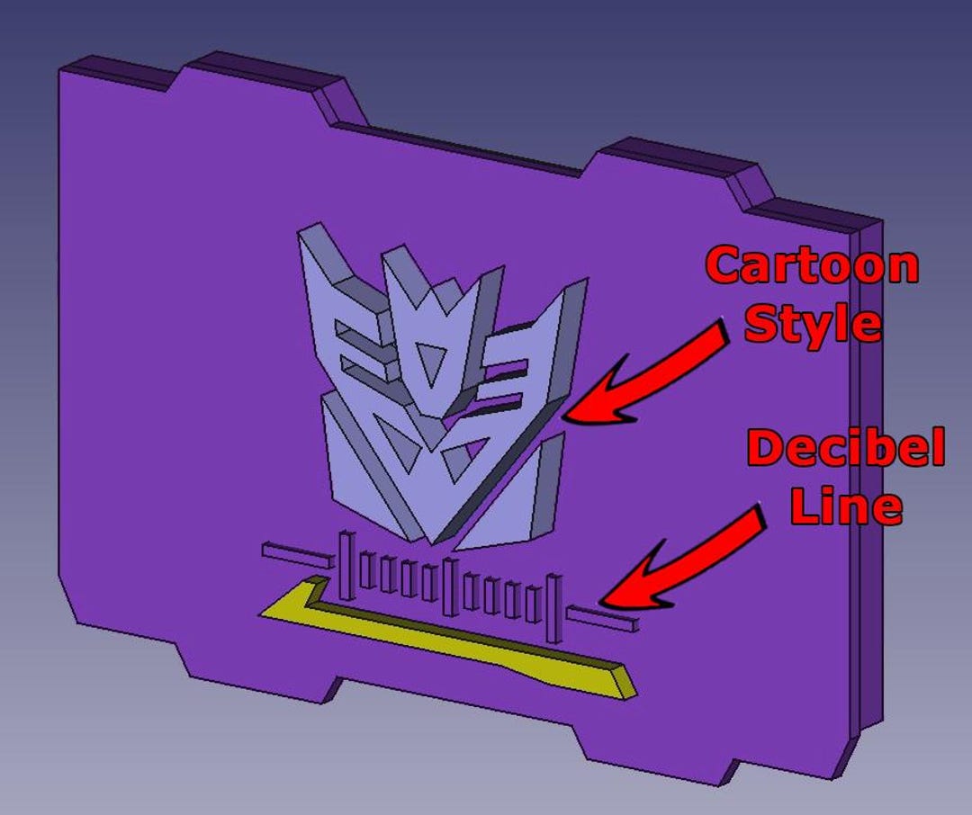 Custom Decepticon Chest Insert: Fans Toys RP-02 Acoustic Blaster - Etsy