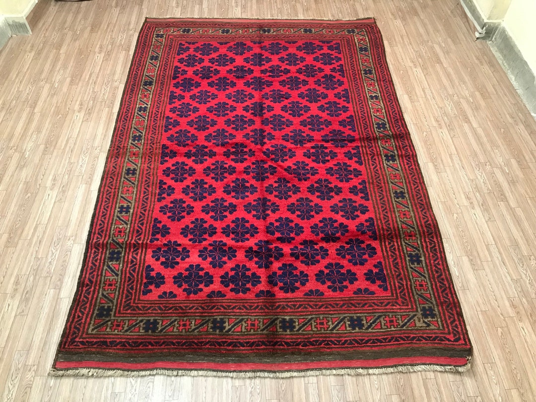 1960s Antique Faded Rug 5'9x8'9 Collectors Piece Vintage Taimani Rug ...