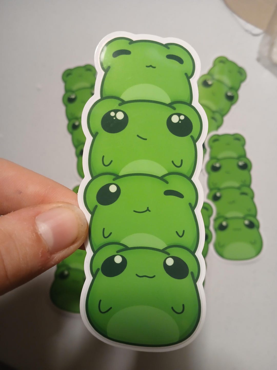 Frog Stack Glossy Sticker - Journalling, Crafts, Kawaii Decor ...