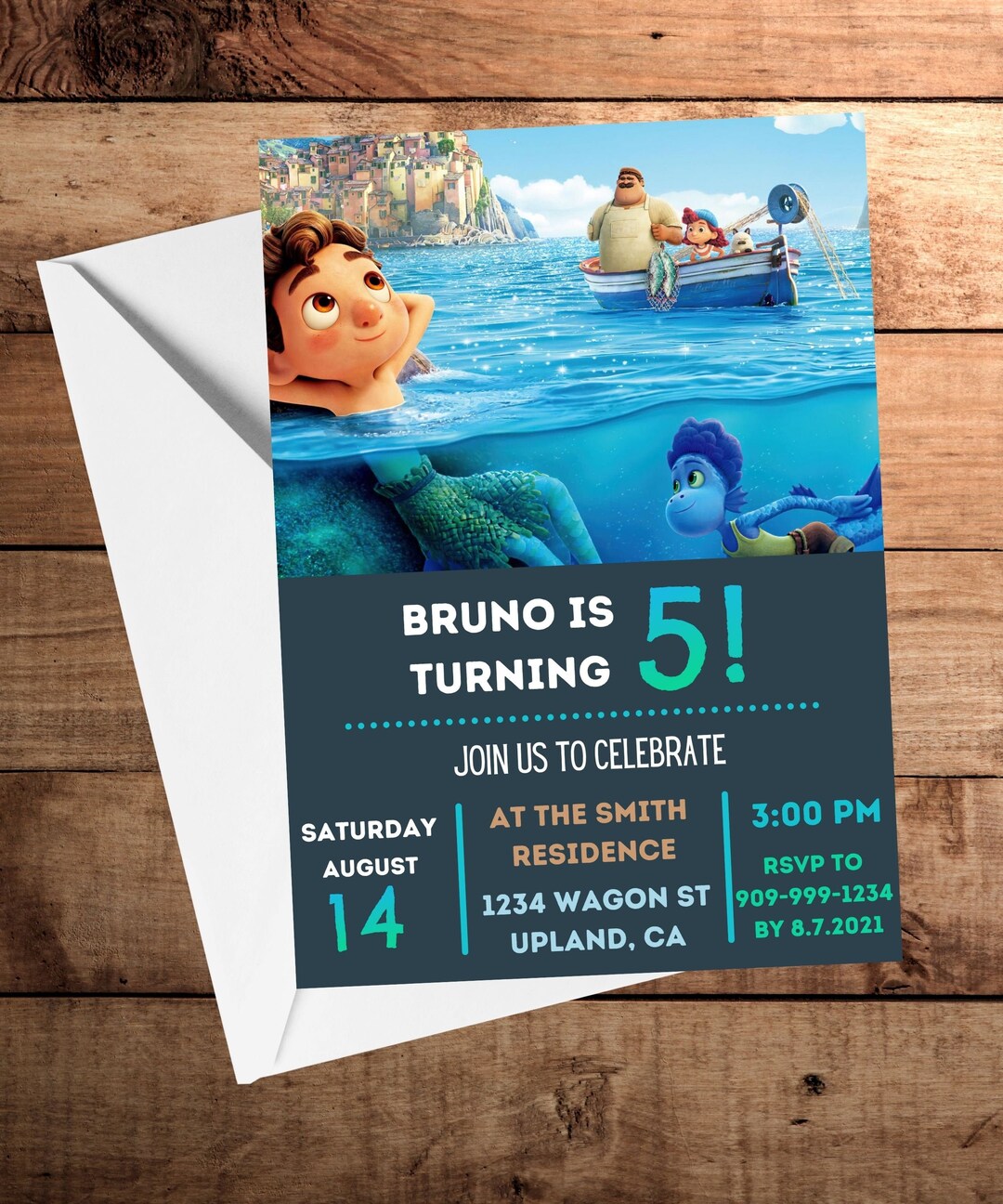 Luca Birthday Party Invitation, Birthday Invite, Digital Invitation ...