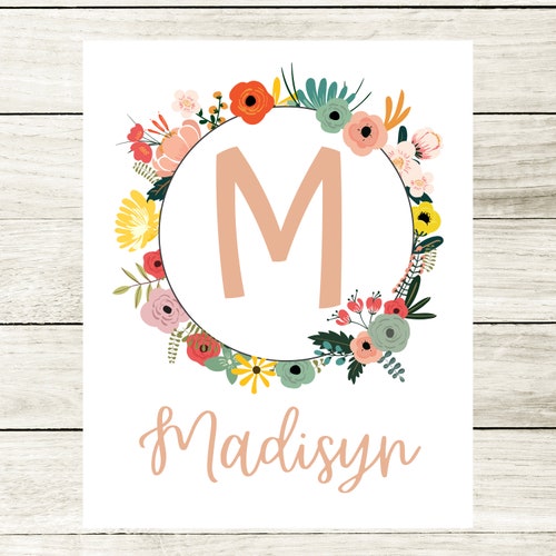 Kids Name Print First Name Printable Girls Room Wall Art - Etsy