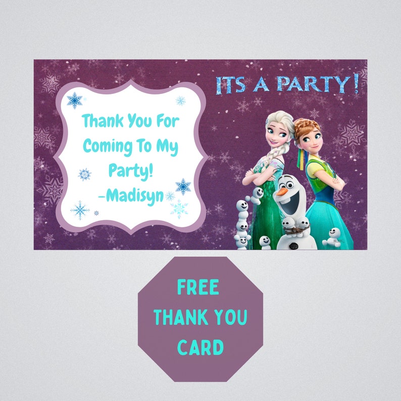 Frozen Birthday Invitation, Elsa Anna Olaf Birthday Invitation, Frozen ...
