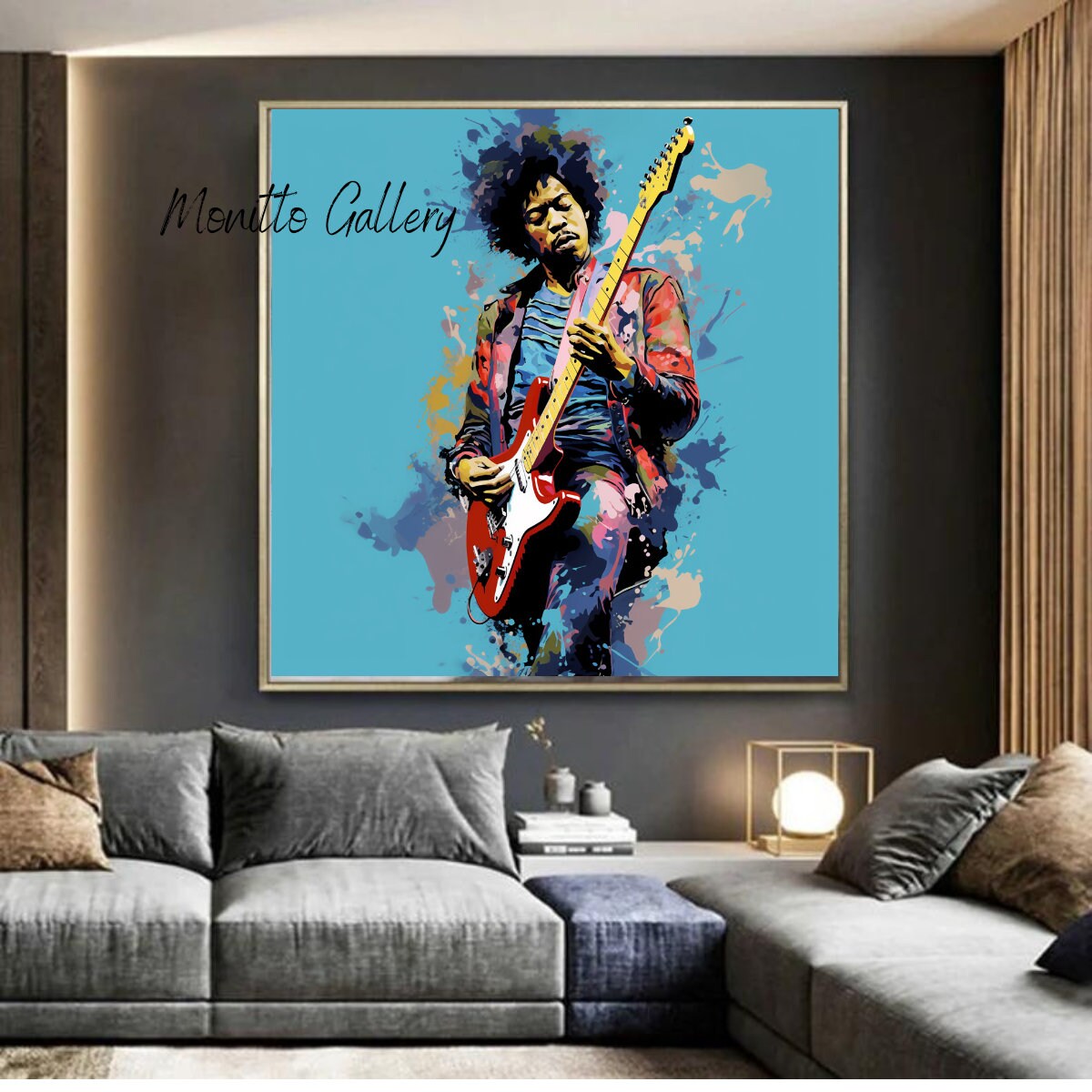 Jimi Hendrix Painting Jimi Hendrix Wall Art Jimi Hendrix Canvas Art ...