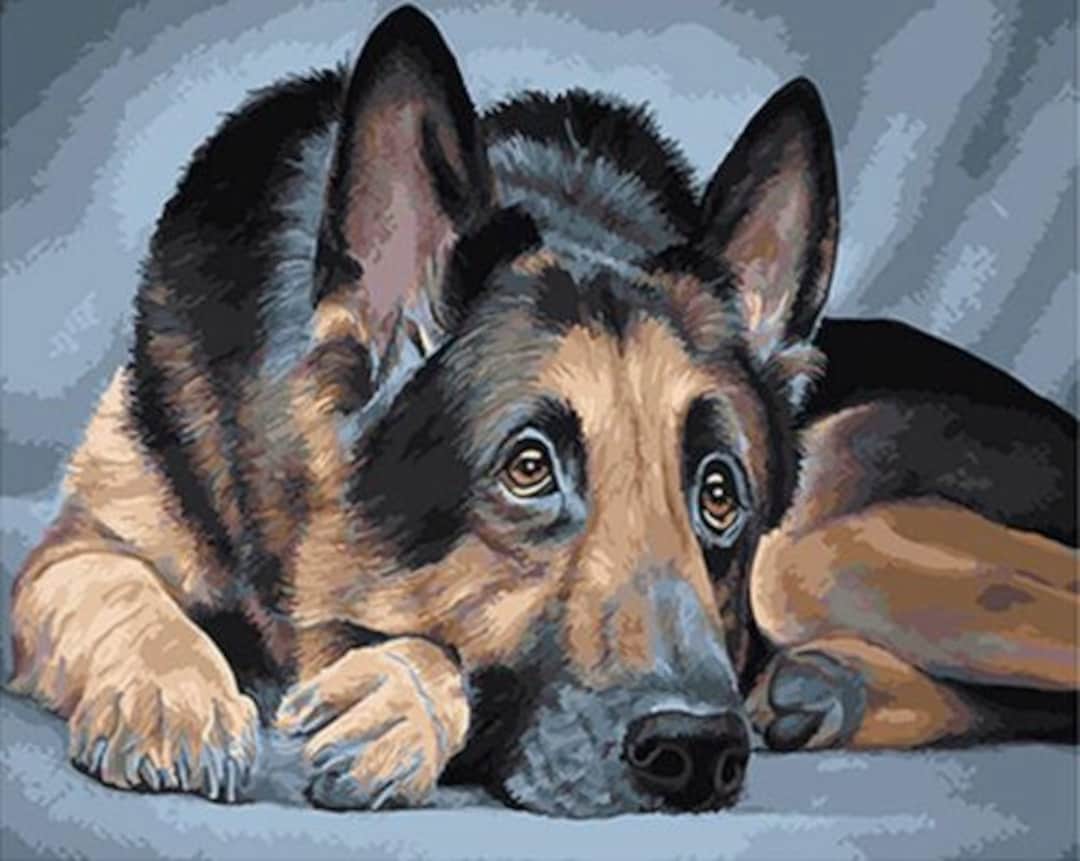 Paint by Number Dog Paint by Number Kit Adult Beginner DIY Painting by ...