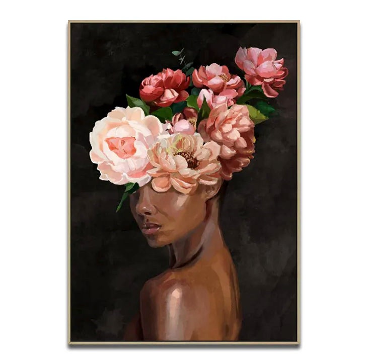 Faceless Portrait Painting on Canvas Large Abstract Paintings on Canvas ...