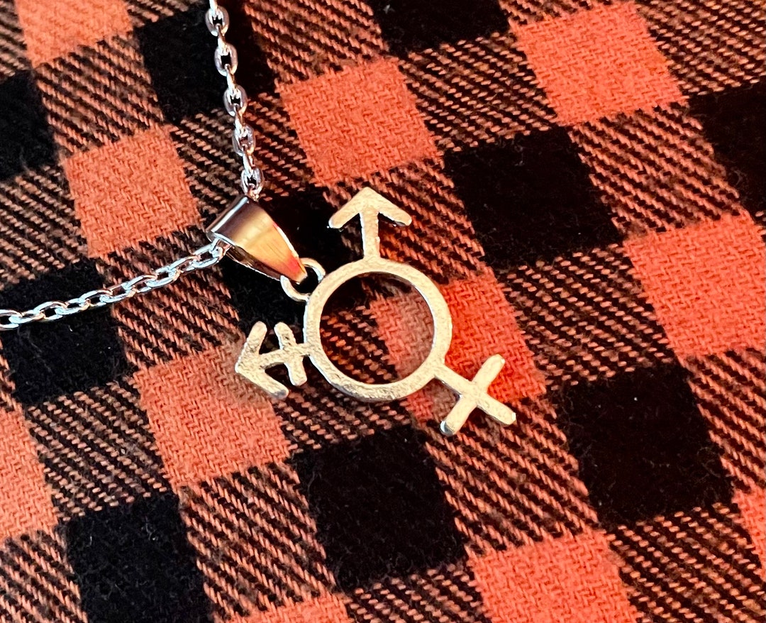 Transgender Symbol LGBTQIA Trans Pride Necklace - Etsy UK