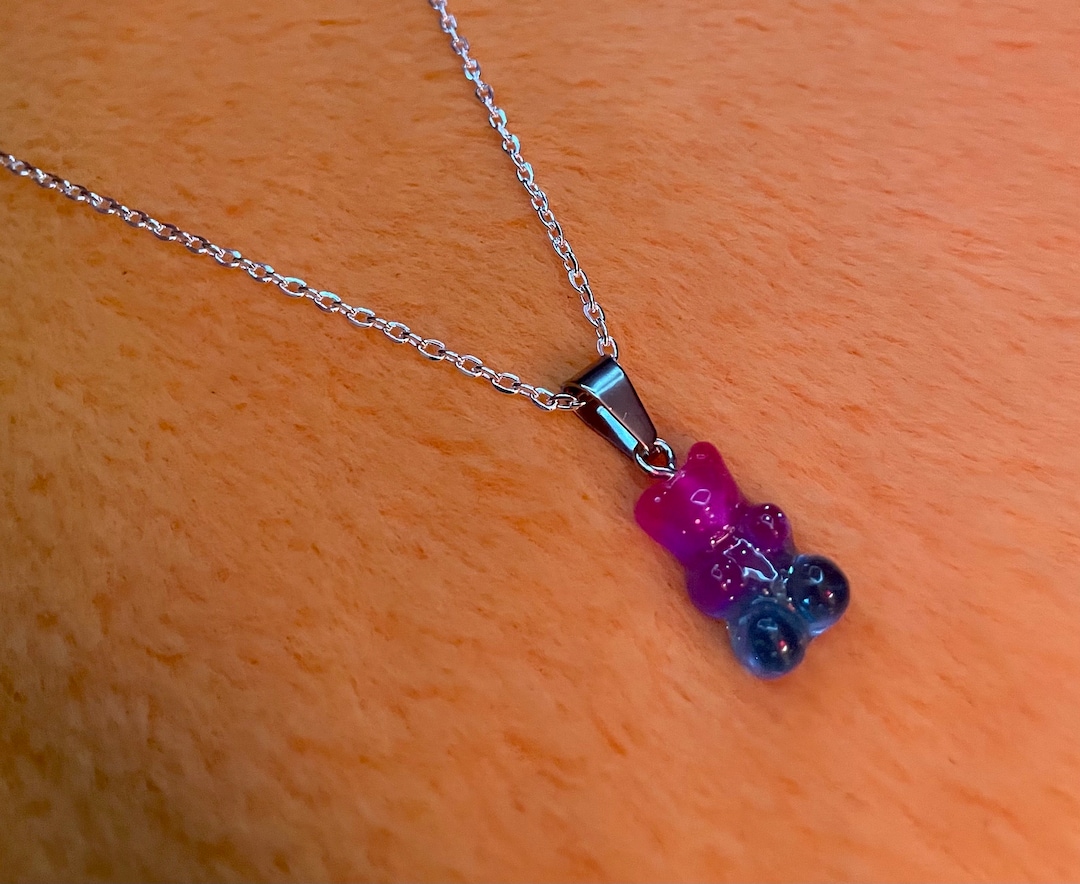 Bi Bear Or Trans Bear Lgbtq Pride Necklace Etsy