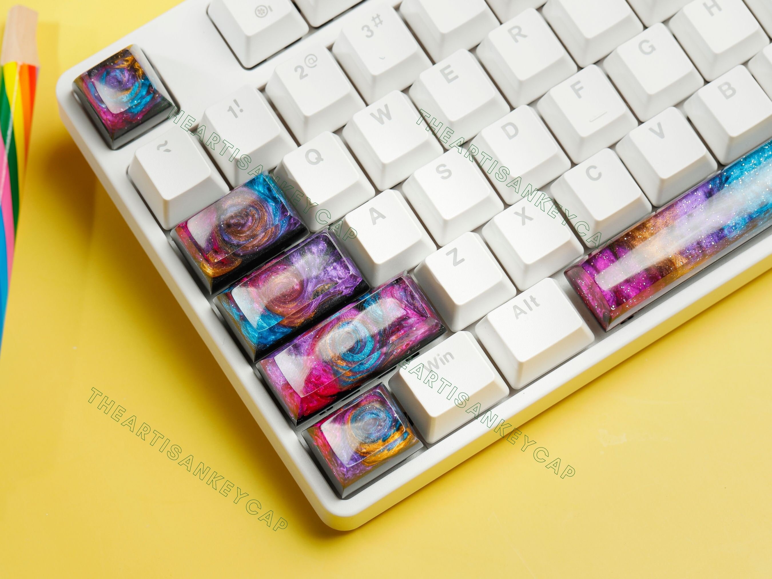 Artisan Keycap Galaxy Space 1.5U Resin Keycap Cute Keycap for - Etsy