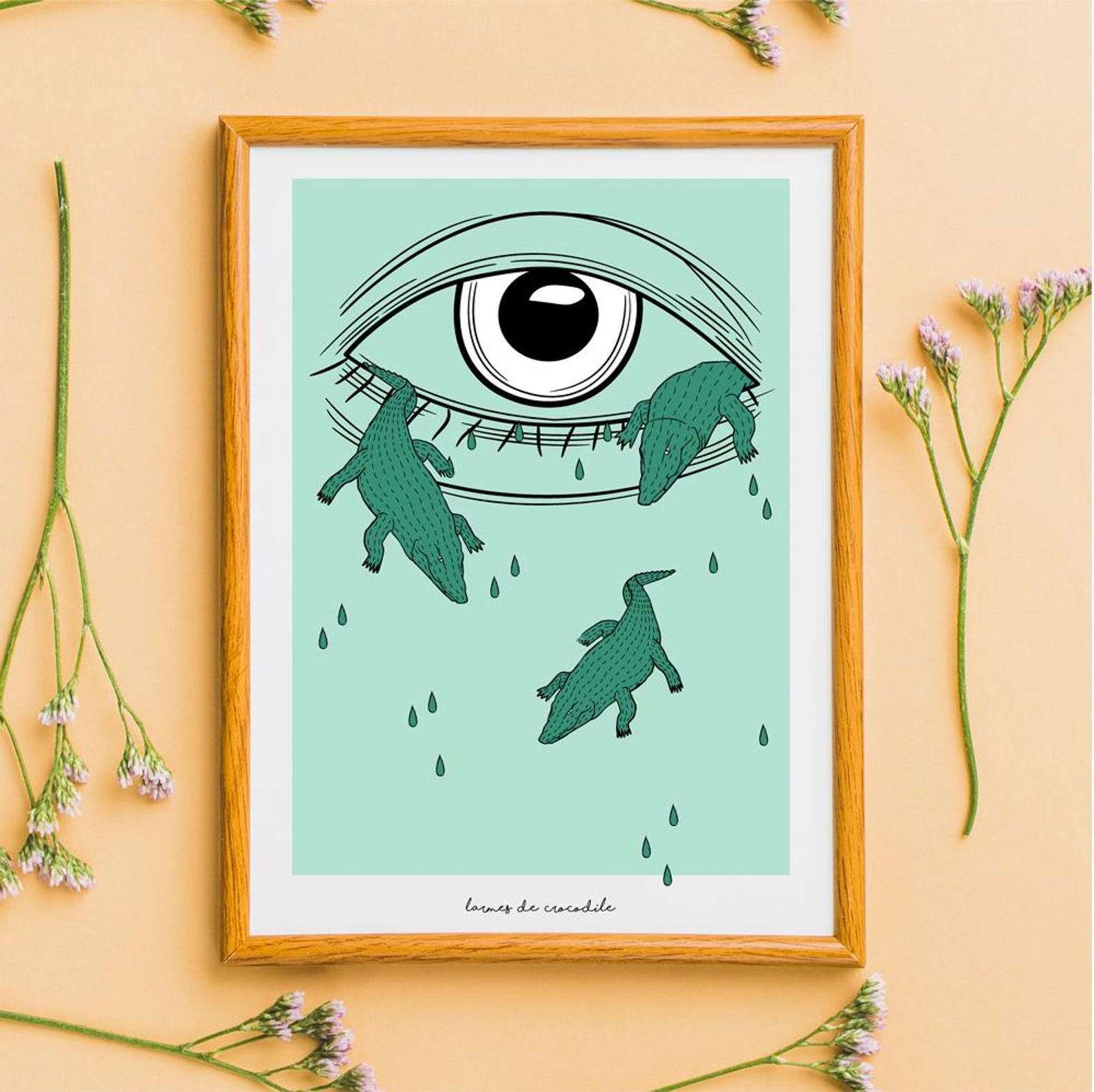 Poster - Crocodile Tears - A4/A3 Poster - French Expressions - Etsy